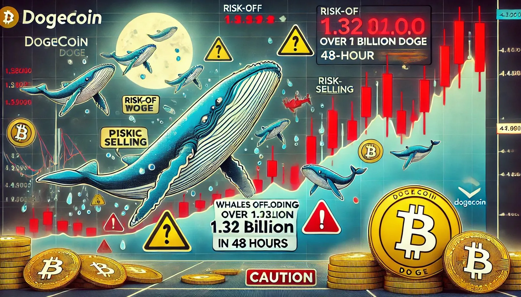 Dogecoin Whales Sell Over 1.32 Billion DOGE Amid Market Uncertainty